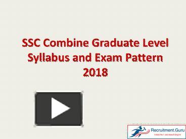 PPT – SSC CGL Syllabus & Exam Pattern 2017-18 PowerPoint presentation | free to download - id ...