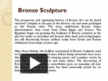 PPT – Bronze sculpture PowerPoint presentation | free to download - id ...