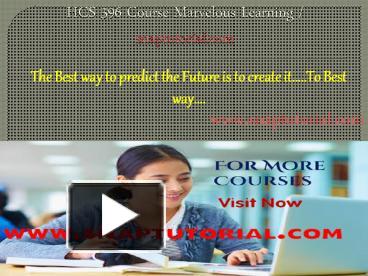 PPT – HCS 596 course Marvelous Learning / snaptutorial.com PowerPoint presentation | free to ...