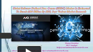 Software Defined Data Center (SDDC) Market presentation | free to download