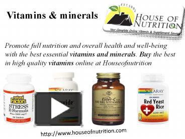 PPT – Vitamins & Minerals PowerPoint presentation | free to download ...