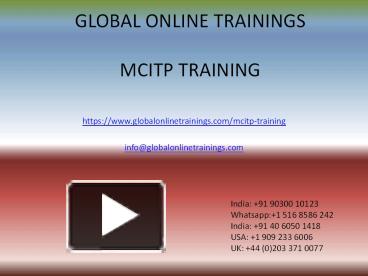 MCITP Training | MCITP Certification Online Course-GlobalOnlineTrainings presentation | free to ...