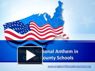 National Anthem in OC CA Schools presentation | free to download