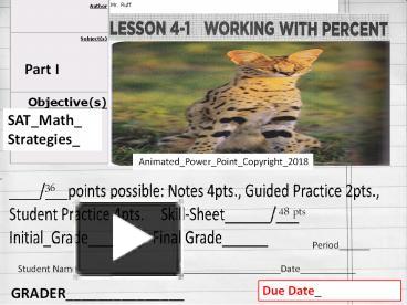 PPT – 4.1_Math_SAT_Working_with_Percent_ PowerPoint presentation | free ...