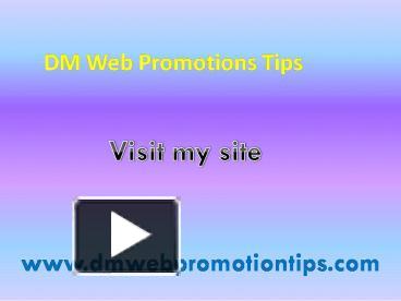 DM Web Promotions Tips (6) presentation | free to download