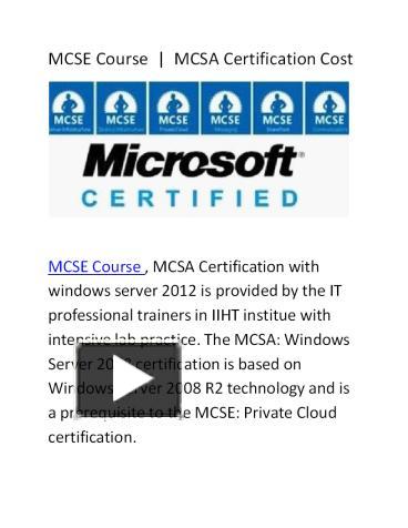 PPT – MCSA Certification Cost | MCSE Course PowerPoint presentation | free to download - id ...