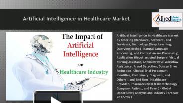 PPT – Artificial Intelligence: A Game Changer for Healthcare PowerPoint ...