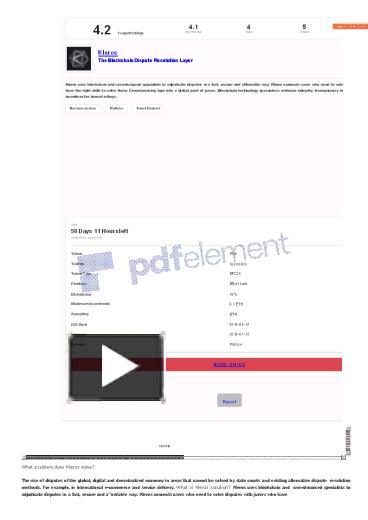 PPT – Kleros The Blockchain Dispute Resolution Layer PowerPoint presentation | free to download ...