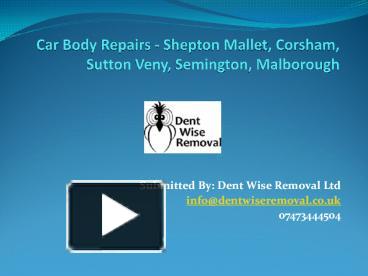 PPT – Car Body Repairs PowerPoint presentation | free to download - id ...