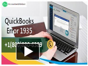 Fix Error 1935 in QuickBooks: While Installing QB Or .NET Framework presentation | free to download