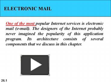 PPT – Electronic mail and Domain name system PowerPoint presentation ...