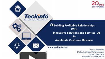 PPT – Teckinfo Solutions product folio PowerPoint presentation | free ...