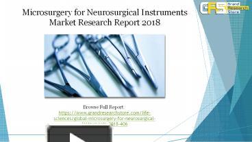 Microsurgery for neurosurgical instruments market research report 2018 presentation | free to ...