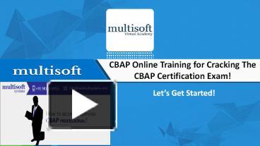 CBAP Training, CBAP Certification, CBAP Online Course presentation ...