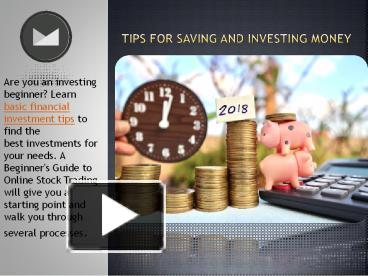 Tips for saving and investing money presentation | free to download