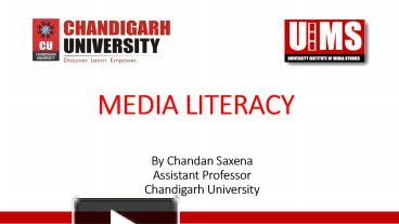 MEDIA LITERACY presentation | free to download