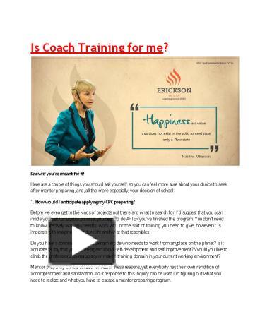 PPT – Get one of the Best Coach Training Program in India and Become a Coach | Erickson India ...