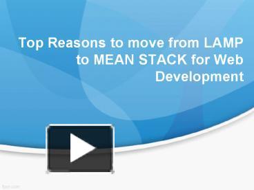 Best MEAN Stack Training in Hyderabad presentation | free to download