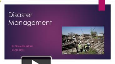 Disaster Management presentation | free to download