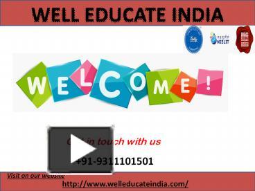 PPT – Doeacc(NIELIT) Course in Noida call now 9311101501. PowerPoint presentation | free to ...