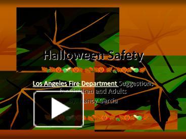 Halloween Safety presentation | free to download
