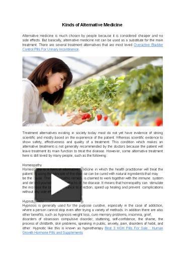 PPT – Kinds of Alternative Medicine PowerPoint presentation | free to ...