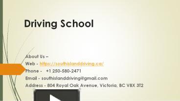 Driving School presentation | free to download