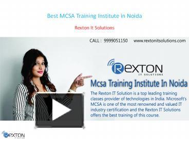 Best MCSA Training Institute in Noida presentation | free to download