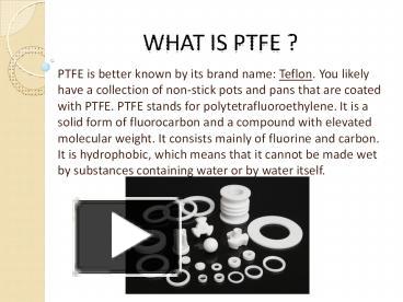 Advantages of PTFE presentation | free to download