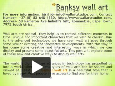 Banksy wall art presentation | free to download