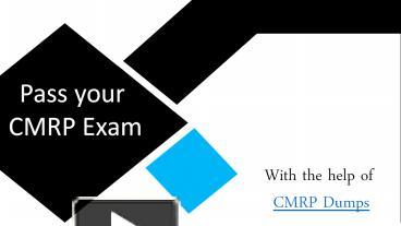 CMRP PDF presentation | free to download