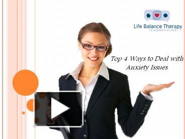 PPT – Top 4 Ways to Deal with Anxiety Issues PowerPoint presentation ...