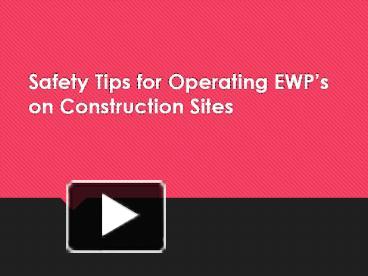 EWP Licence presentation | free to download