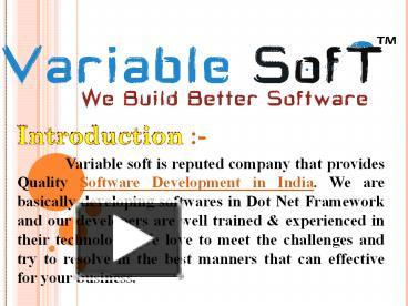 PPT – Variablesoft PowerPoint presentation | free to download - id: 8c76ce-ZjdlZ