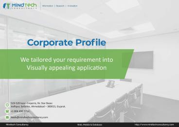 PPT – Corporate Profile of MindTech Consulting - Web & Mobile App Development Company PowerPoint ...