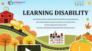 Learning disability presentation | free to download