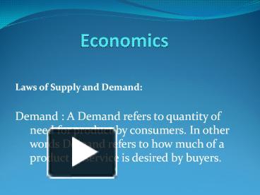 demand and supply presentation | free to download