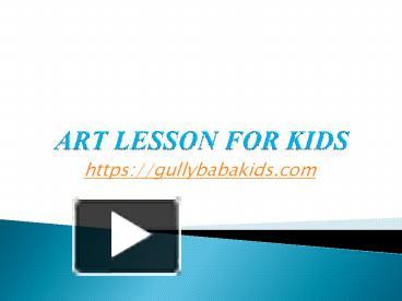 Art Lesson for kids presentation | free to download