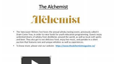 The Alchemist presentation | free to download