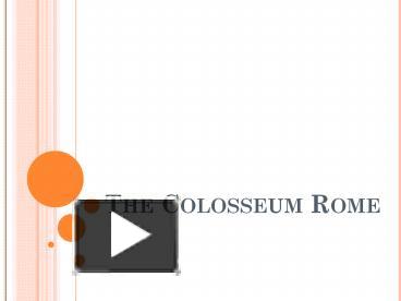 Colosseum presentation | free to download
