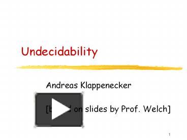 Undecidability presentation | free to download