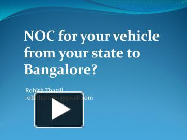 PPT – RTO NOC Form PowerPoint presentation | free to download - id ...