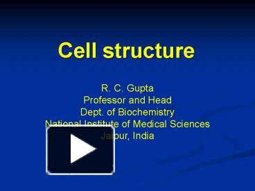Cell structure presentation | free to download