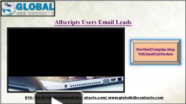 PPT – Allscripts Users Email Leads PowerPoint presentation | free to download - id: 8d55d2-ZjkwN