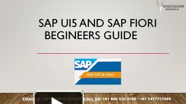 SAPUI5 and Fiori Tutorial for Beginners| SAPUI5 & Fiori Training Material presentation | free to ...