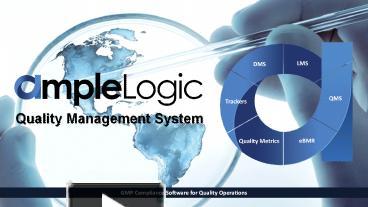 Quality Management System Software for Pharma - AmpleLogic presentation | free to download