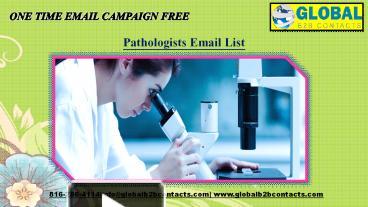 Pathologists Email List presentation | free to download