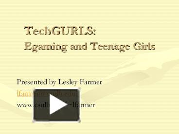 PPT – Are girls interested in egaming? ... 6% of preteen and 4 PowerPoint presentation | free to ...