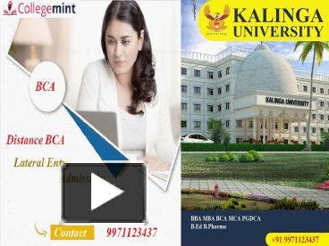 PPT – Distance BCA - Lateral Entry Admission PowerPoint presentation | free to download - id ...