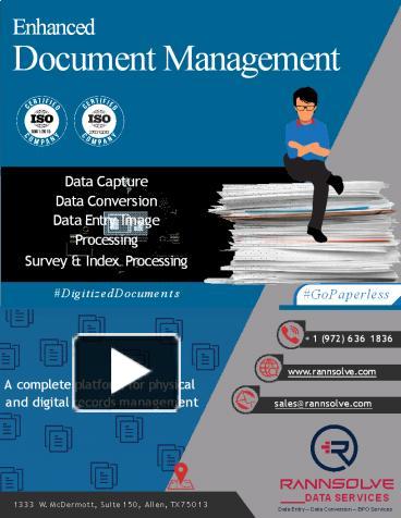 PPT – Document Management - BPO Companies - Outsourcing Data Entry Services - USA - Rannsolve ...